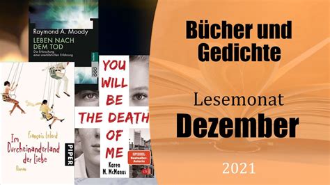 LESEMONAT Dzember 2021 3 NEU gelesene Bücher YouTube