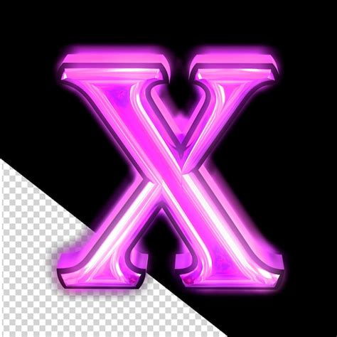 La letra del símbolo púrpura brillante x Archivo PSD Premium