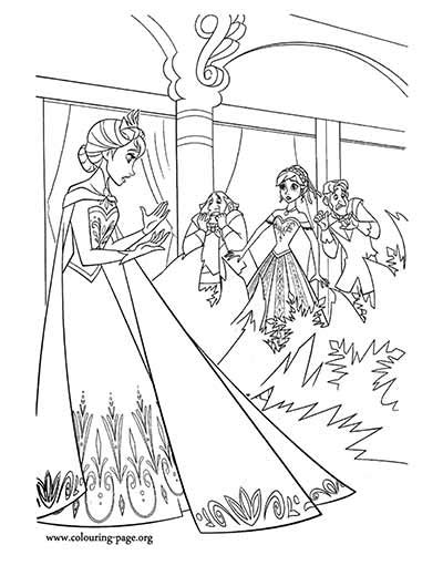Anna And Elsa Coloring Pages Easy Ice