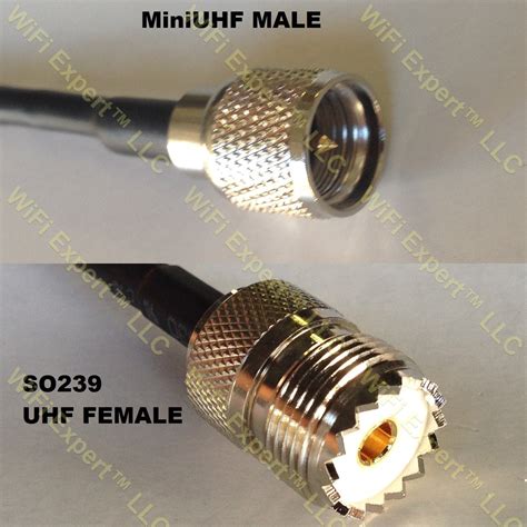 RG142 MINI UHF MALE To SO239 UHF Female Coaxial RF Pigtail Cable RF