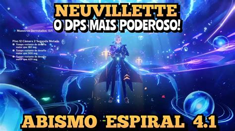 Genshin Impact Abismo Espiral Piso 12 NEUVILLETTE C0 Deitou E Rolou