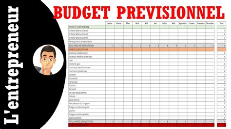 Faire Un Budget Pr Visionnel Sur Excel Youtube