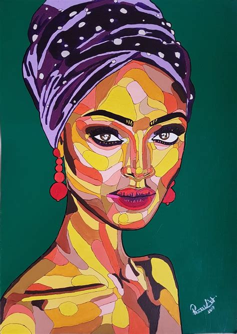 Abstract Portrait Painting Abstract Face Art Female Art Painting