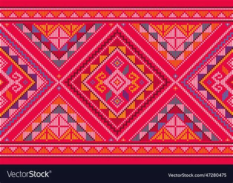 Yakan Cloth Inspired Seamless Pattern Long Vector Image