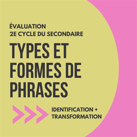 Test Types Et Formes De Phrases