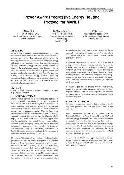 pdf power aware progressive energy routing protocol for manet