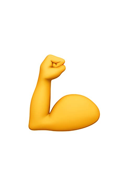 The Emoji Depicts A Muscular Arm With A Flexed Bicep Usually Shown