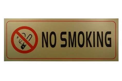 Square Red Black No Smoking Sign Board For Advertisement Dimension