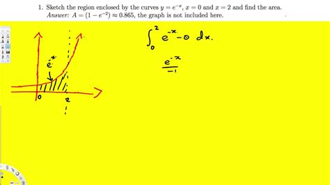 sketch the region enclosed by the curves and find the area integral calculus youtube