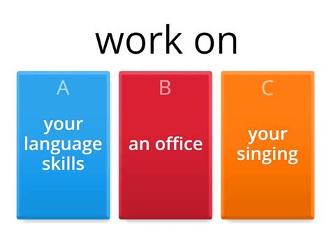 collocations gaining skills quiz