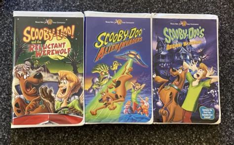 SCOOBY DOO VHS Lot Of 3 Alien Invaders Reluctant Werewolf Original