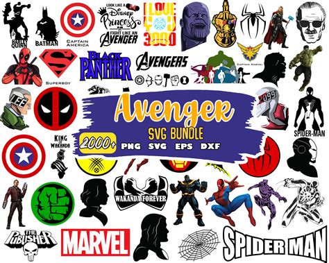 Superhero Svg Avengers Svg Bundle Avengers Svg Cricut Cu Inspire