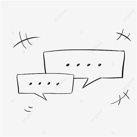 Hand Drawn Dialog PNG Transparent Hand Drawn Cute Cartoon Dialog