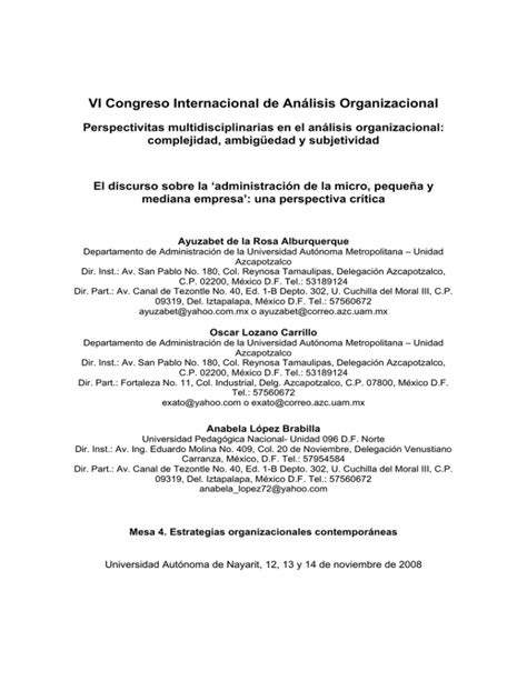 administración de la micro pequeña y mediana empresa