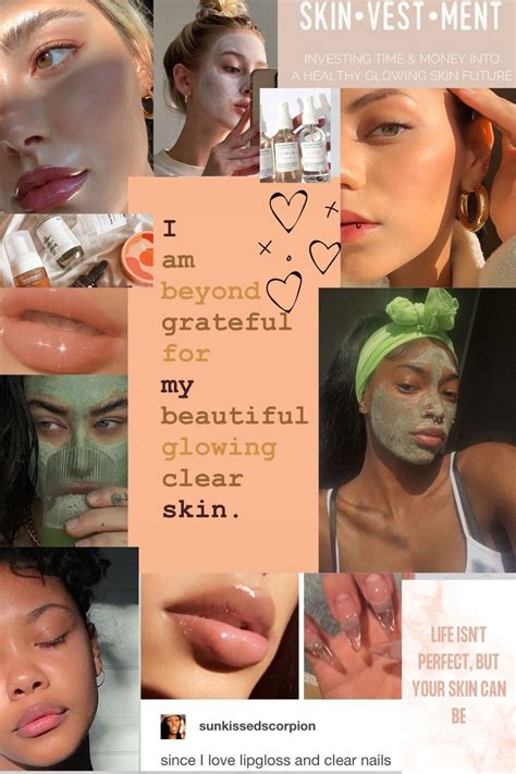 Clear Skin Vision Board Clear Healthy Skin Clear Glowing Skin