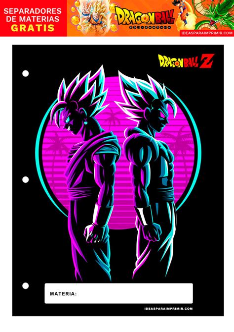 Gratis Car Tulas O Separadores De Materias De Dragon Ball Goku Para