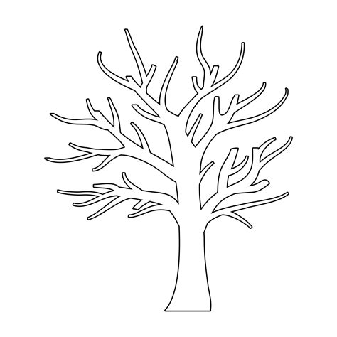 Printable Tree Template No Leaves Printable Templates Free