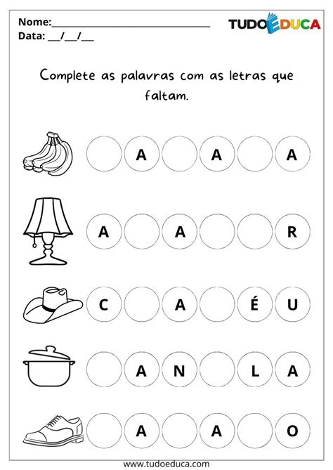 10 Atividades de Português Para Alunos Síndrome de Down Para Imprimir