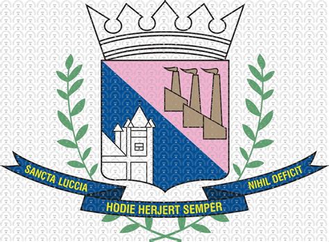 Brasão e Bandeira do Município de Santa Luzia MG mbi br