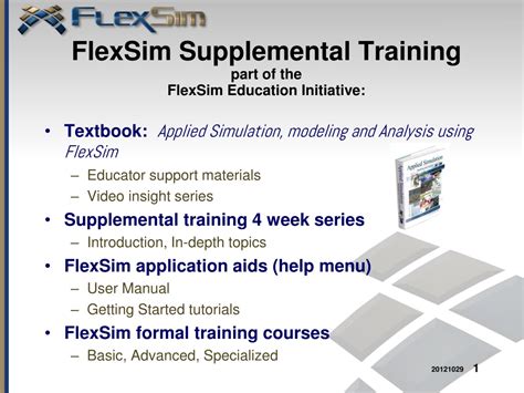 ppt flexsim supplemental training part of the flexsim education initiative powerpoint