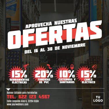 Diseña Carteles para Ferreterías con plantillas editables