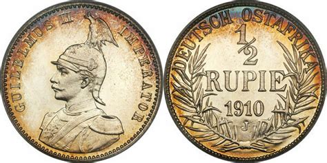 ½ Rupie Wilhelm II German East Africa Numista