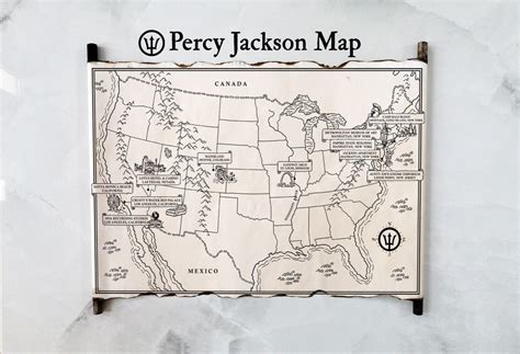 Percy Jackson Map Camp Half Blood Series Map Percy Jackson USA Map