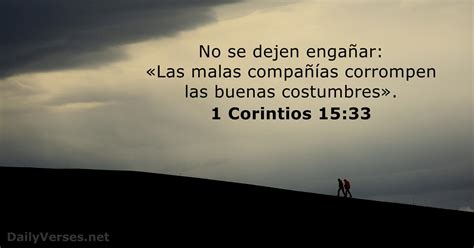 1 Corintios 15 33 Versículo de la Biblia DailyVerses net