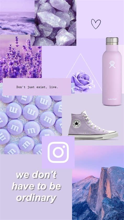 Lavender Purple Aesthetic Collage Wallpaper For Phone Lavender