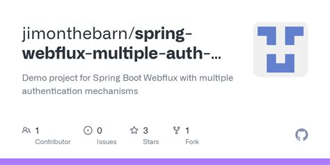 Github Jimonthebarn Spring Webflux Multiple Auth Mechanisms Demo