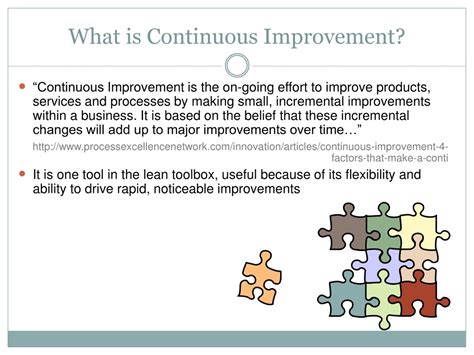 PPT Basic Continuous Improvement PowerPoint Presentation Free