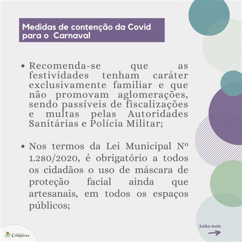 Medidas De Conten O Da Covid No Carnaval Prefeitura Municipal De
