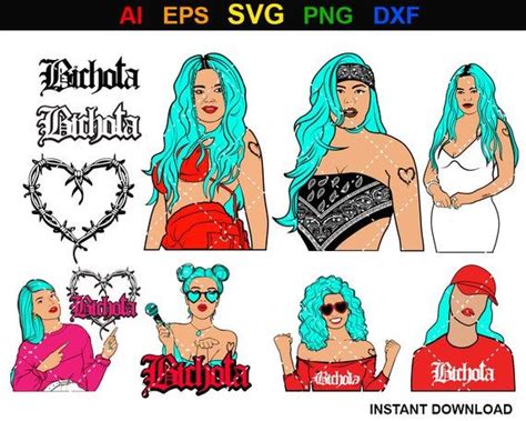 Karol G Png Bundle Bichota Heart Svg Karol G Sublimation Design