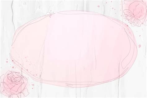 Vetor De Moldura Oval Floral Rosa Vetor Premium
