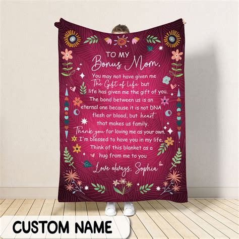 Personalized Stepmother Gift From Daughter To My Bonus Mom Fleece