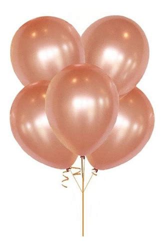 Balão Bexiga Metalizado Rose Gold Ultra Brilho 25 Und