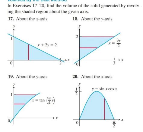 In Exercises Find The Volume Of The Solid Generated By Revolv