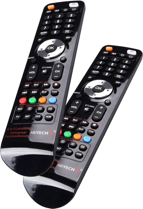 HEITECH evrensel uzaktan kumanda 4 cihaz için 2 li paket 4 ü 1