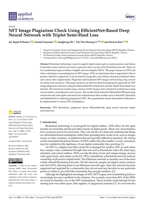 pdf nft image plagiarism check using efficientnet based deep neural network with triplet semi