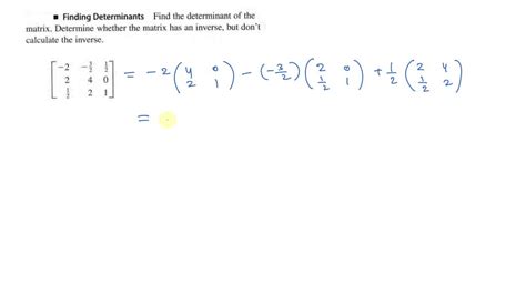 ⏩solved find the determinant of the matrix determine whether the… numerade