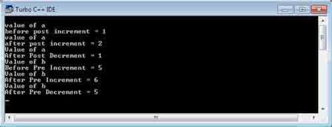 write c program illustrates the use of increment and decrement operators computer notes