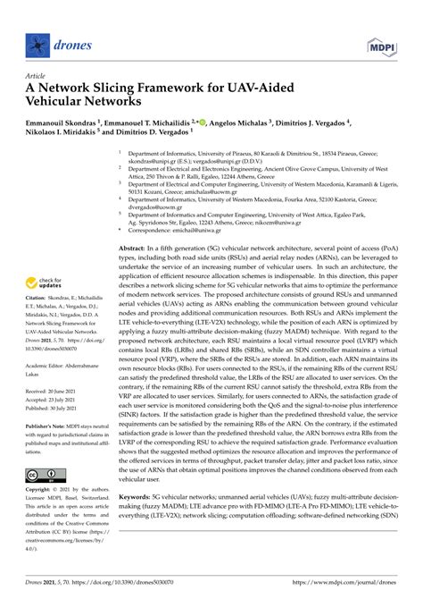pdf a network slicing framework for uav aided vehicular networks