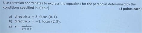 solved use cartesian coordinates to express the equations