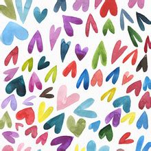 Watercolor Hearts And Leaves Paper Free Stock Photo Public Domain