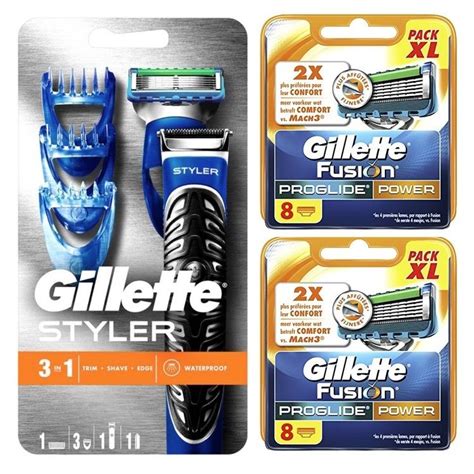 Gillette Combi Fusion Proglide Styler Systeem Proglide Power Mesjes