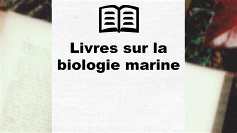 Meilleurs Livres Sur La Biologie Marine 2024 Classement Des Livres