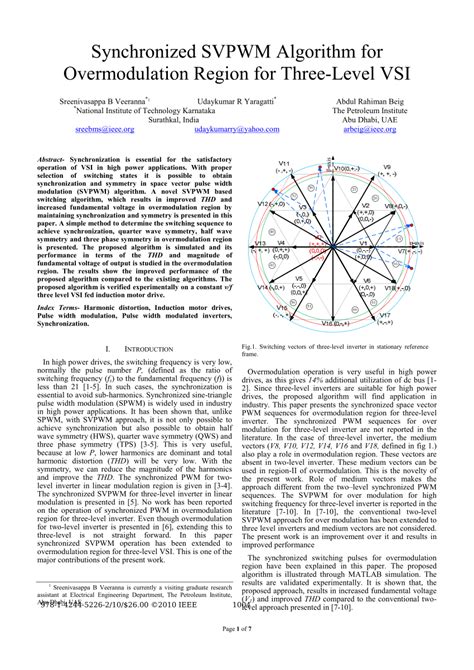 pdf synchronized symmetrical bus clamping pwm strategies for three level inverter
