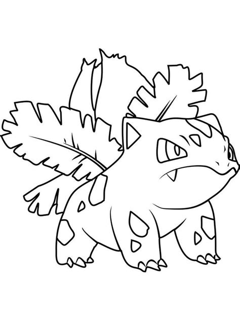Pokemon Ivysaur Coloring Pages Free Printable Pokemon Coloring
