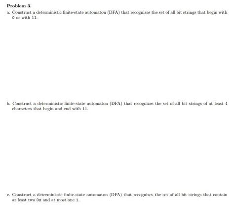 solved problem 3 a construct a deterministic finite state