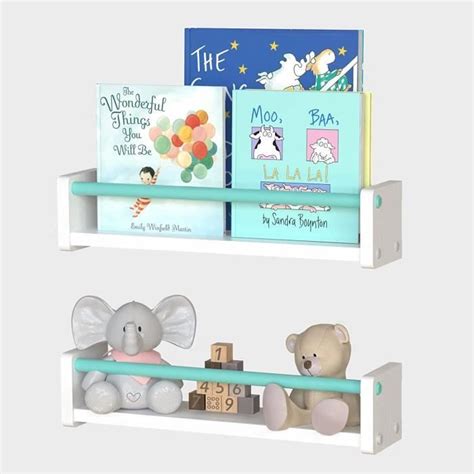 Lot De 2 Étagères Murales Flottantes En Bois Pour Chambre D Enfant